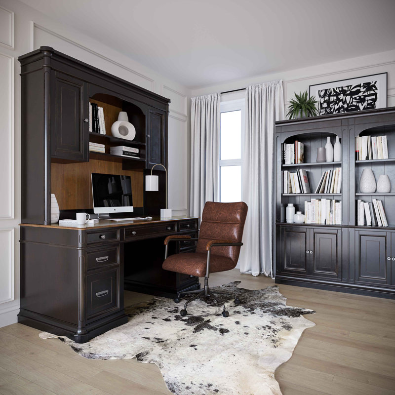 Laurel Foundry Modern Farmhouse Thane Executive Desk with Hutch Reviews Wayfair